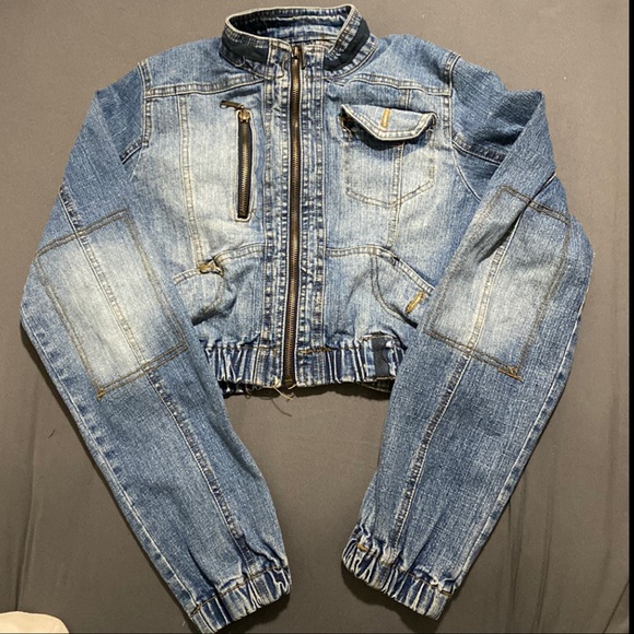 lola | Jackets & Coats | Vintage Cropped Jean Jacket | Poshmark